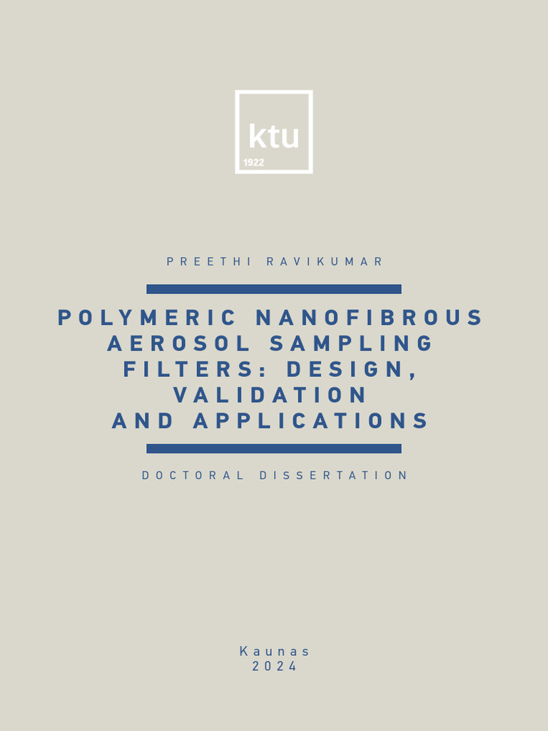 Polymeric Nanofibrous Aerosol Sampling Filters: Design, Validation and ...