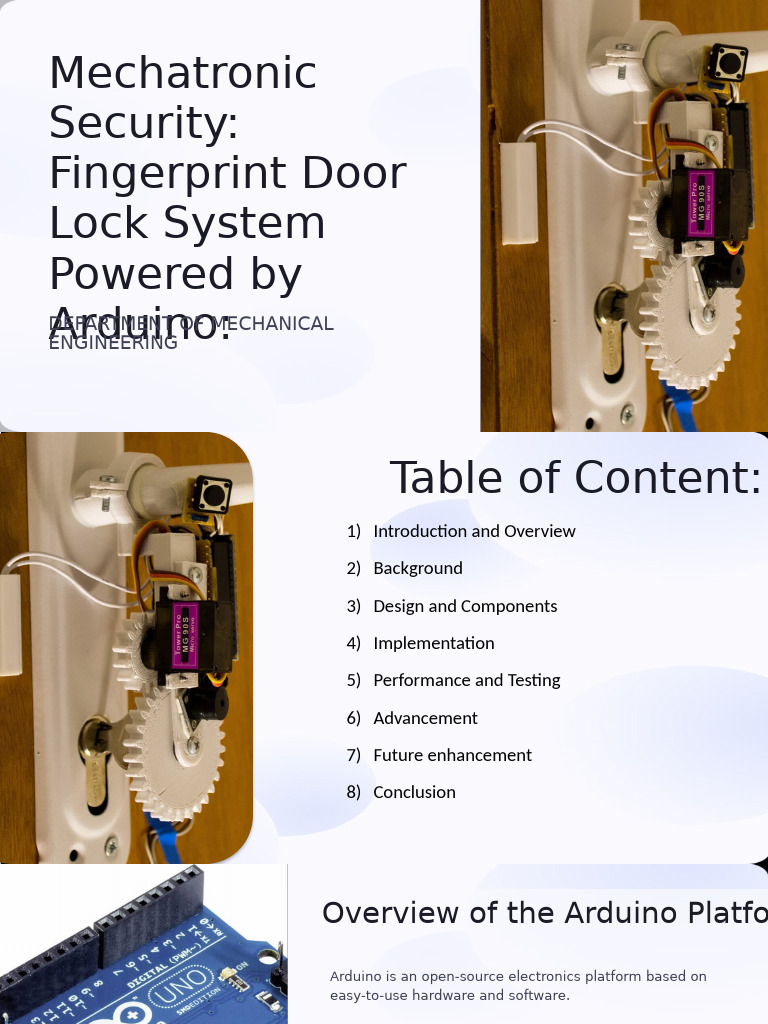 Mechatronic Security Fingerprint Door Lock System Powered by Arduino ...