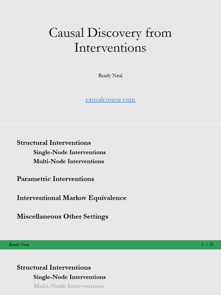 11 Causal Discovery From Interventions Pdf Mathematical Relations Graph Theory