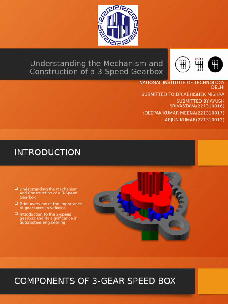 3-Speed Gearbox Mechanism Explained | PDF | Manual Transmission | Gear