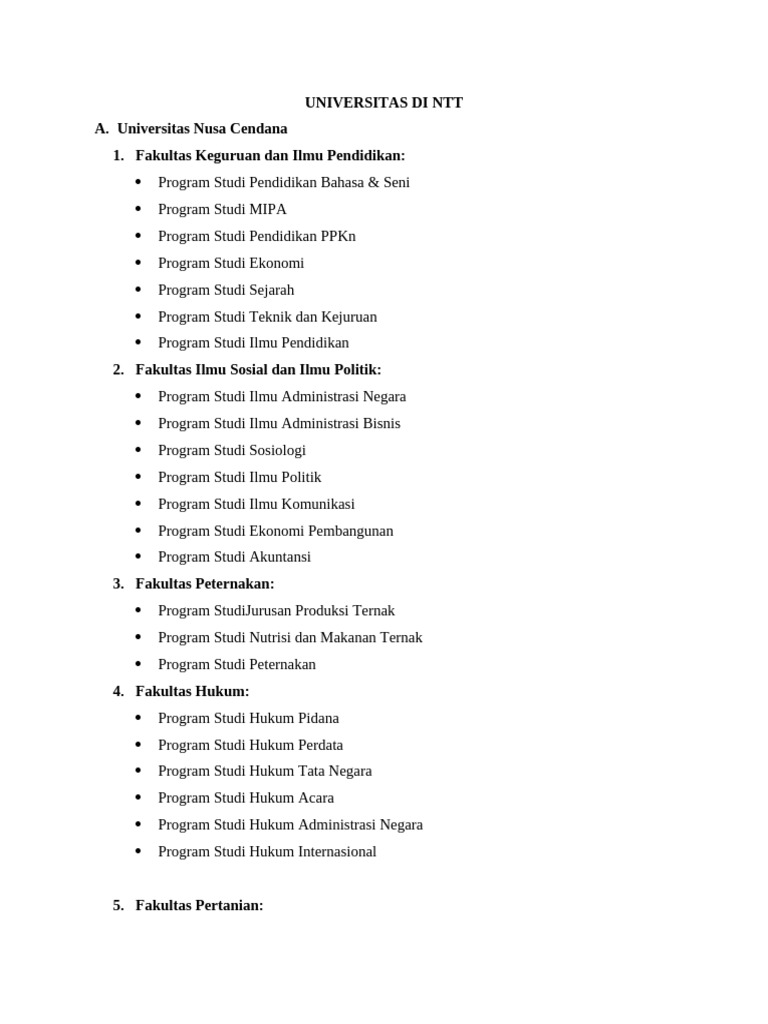 Universitas Di NTT | PDF