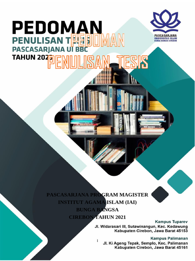 Pedoman Penulisan Tesis Pascasarjana UI | PDF