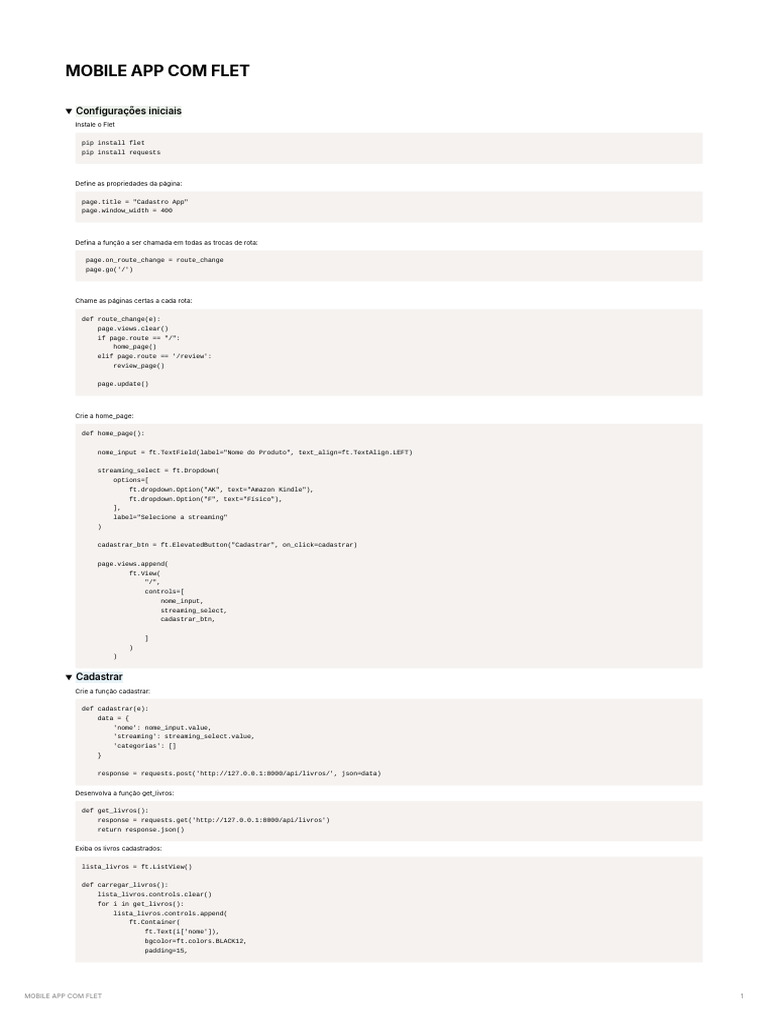Mobile App Com Flet | PDF | Informática | Computadores móveis