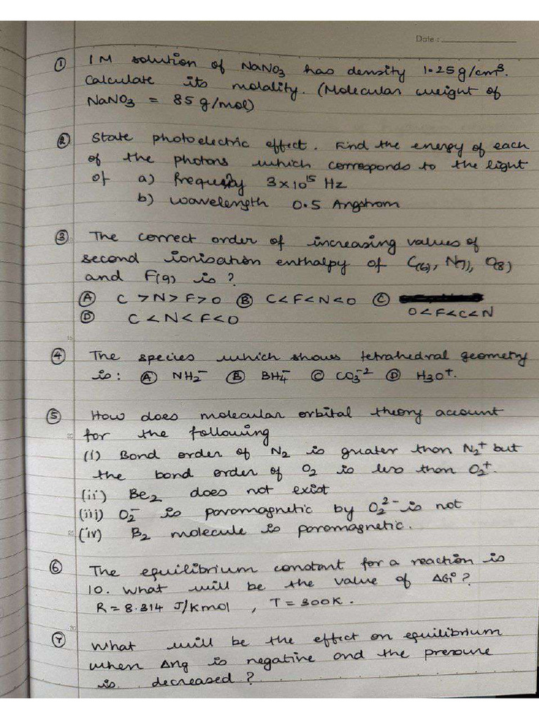 Class 11th Day 7 Secret Assignment | PDF