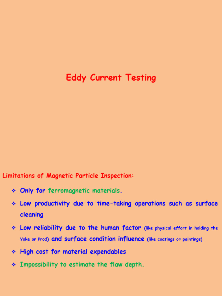 For Students - NDT - Eddy Current | PDF | Inductor | Inductance