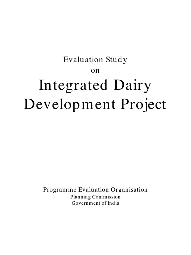 Integrated Dairy Development Projec | PDF
