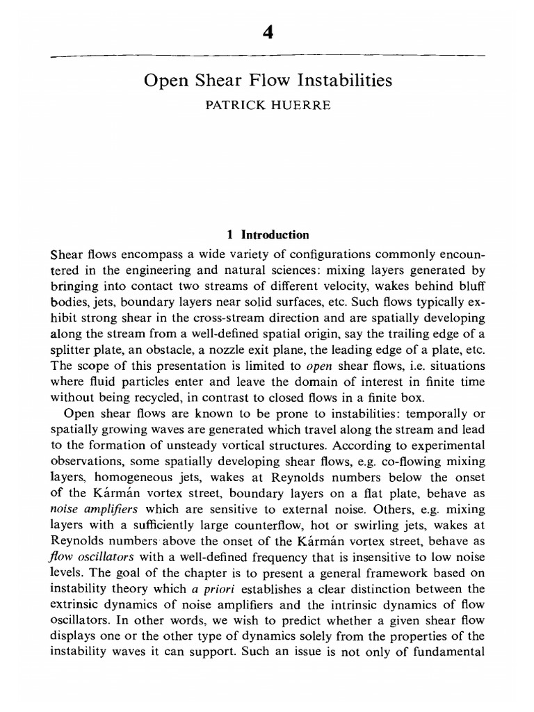Huerre2000 Open Shear Flow Instabilities | PDF