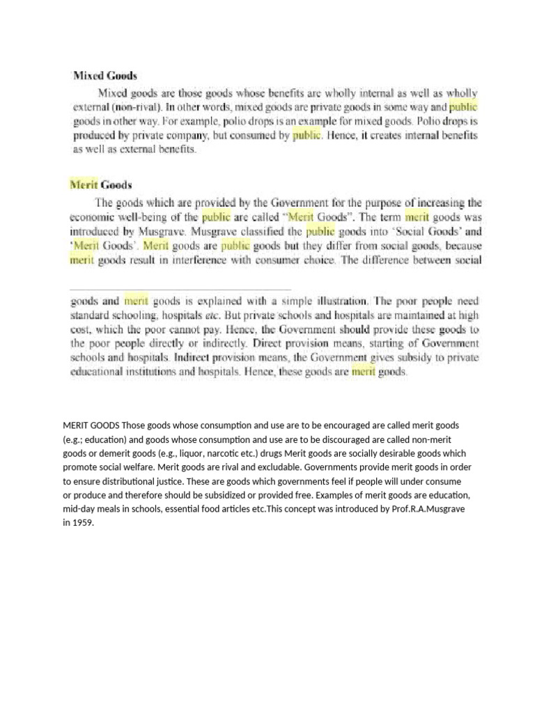 Module 1 Mixed Good Merit Good | PDF | Politics | Social Science