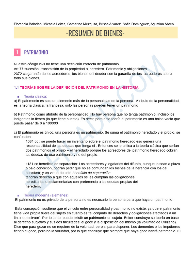 Bienes Completo | PDF | Propiedad | Bienes (Ley)
