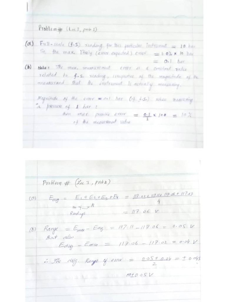 Lectures Problems | PDF