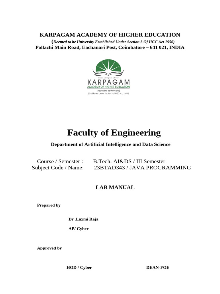 Java lab manuals | PDF | Inheritance (Object Oriented Programming ... Java lab manuals | PDF | Inheritance (Object Oriented Programming ...