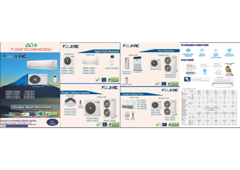 Brosur Ac Fuji Pt. Dikari | PDF