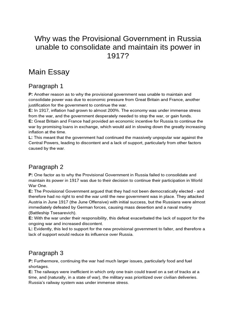 Provisional Government's 1917 Power Struggles | PDF | Soviet Union ...