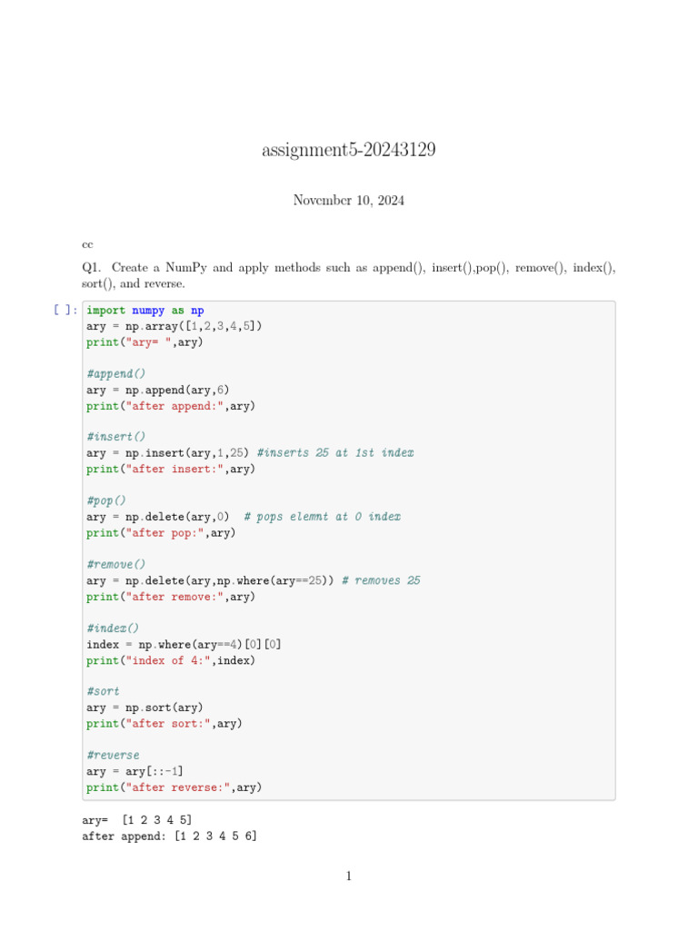 Assignment5 20243129 | PDF