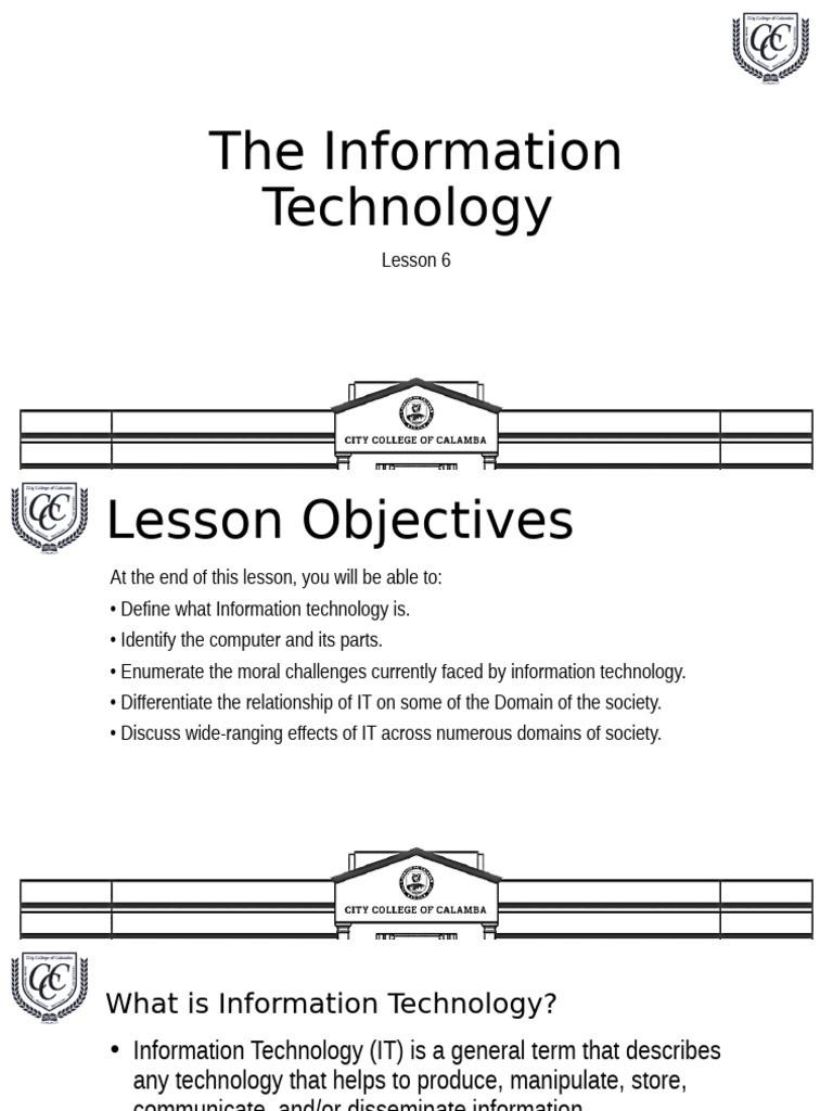 Prelim Ite Lesson 6 Updated | PDF | Computer Hardware | Computer Data ...