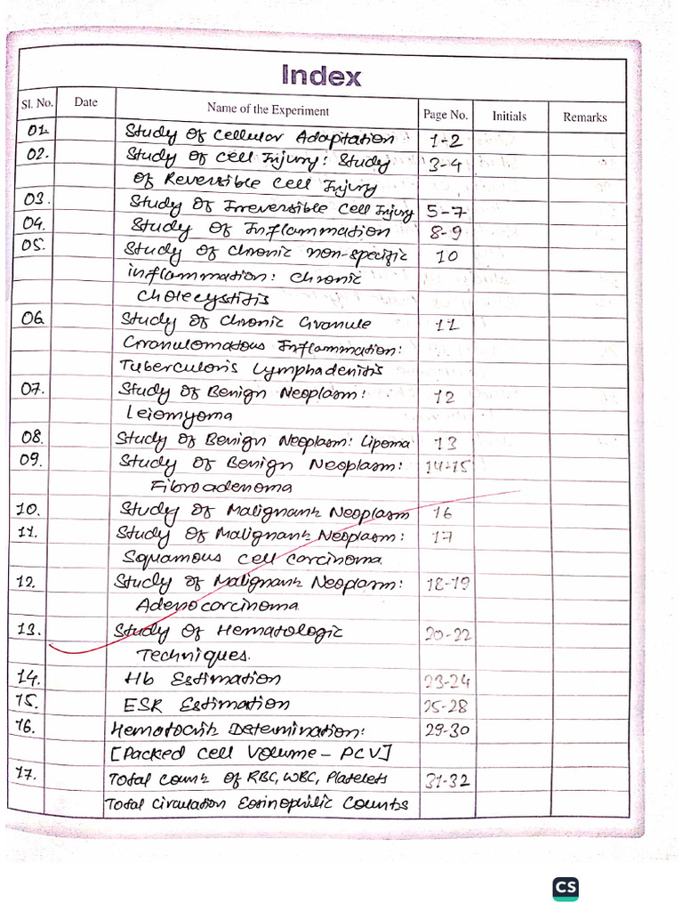 Pathology Practical (1st Term) | PDF