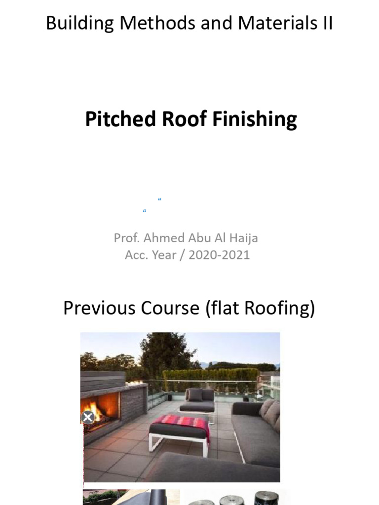 Pitched Roof Finishing Guide | PDF
