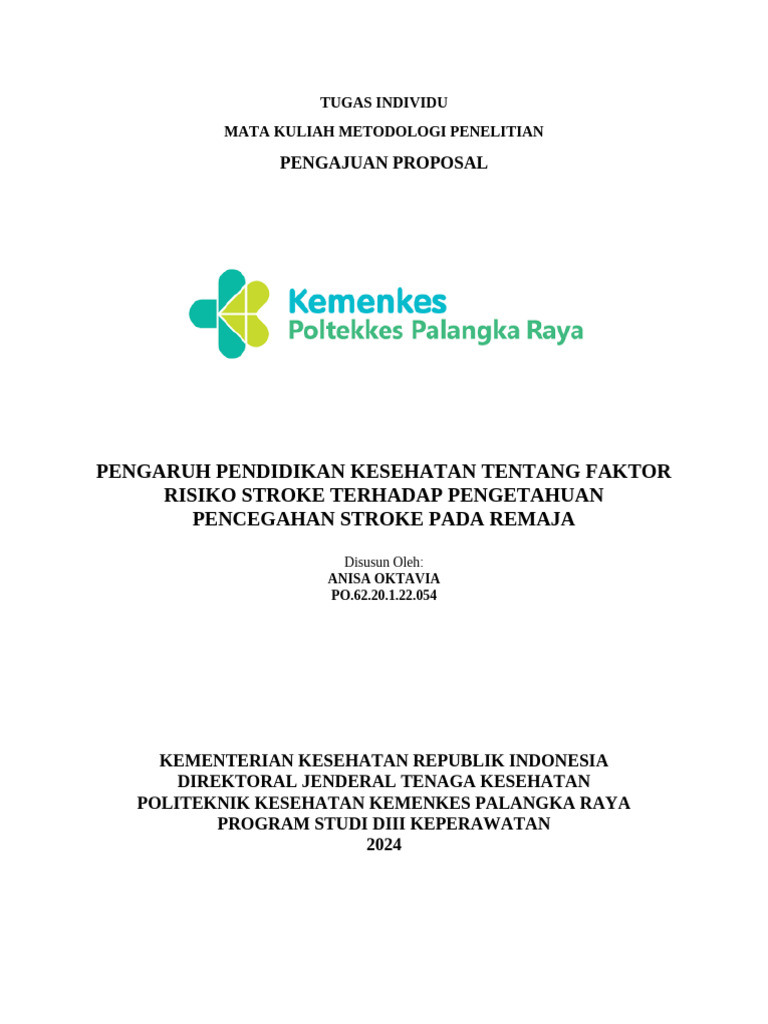 Metedologi Penelitian Pengajuan Proposal Anisa Oktavia | PDF