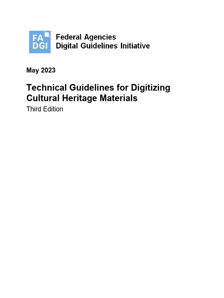 FADGI Technical Guidelines 2023 | PDF | Image Scanner | Image Resolution
