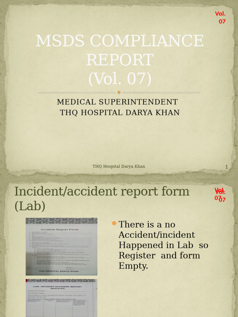 Volume 7 Msds Implementation by Ms THQ Hospital Darya Khan | PDF | Radiology