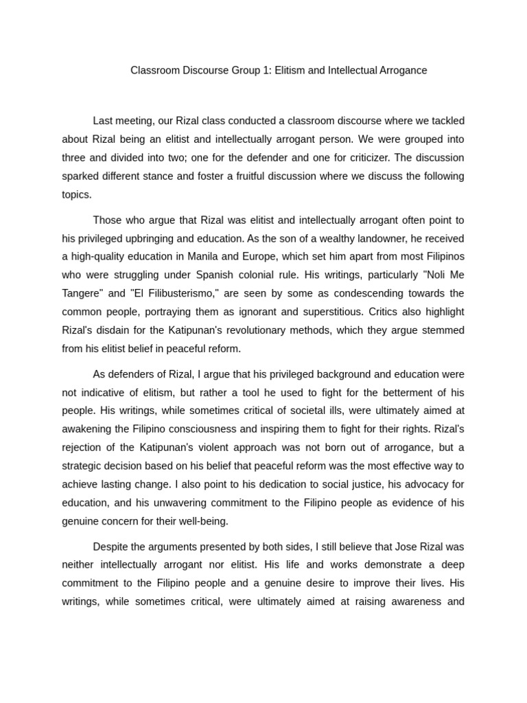 Classroom Discourse Group 1 | PDF