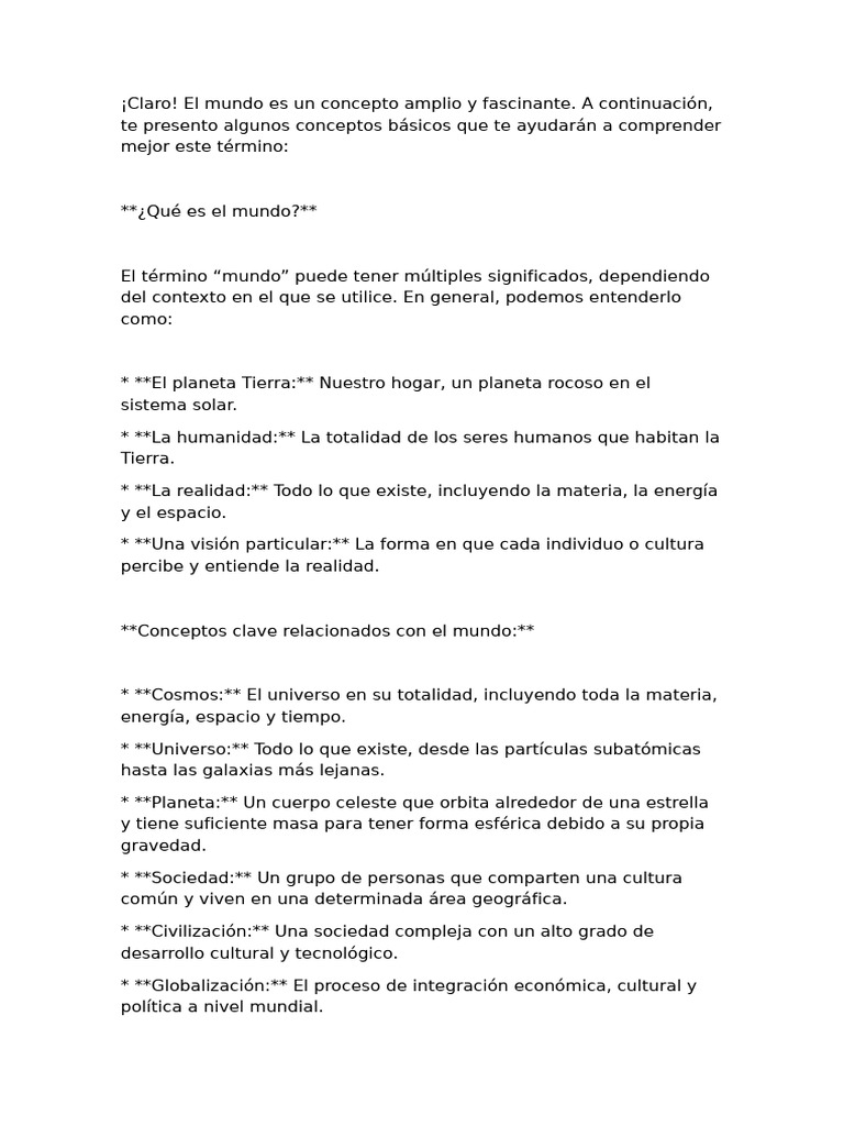El Mundo | PDF | Universo | Sociedad