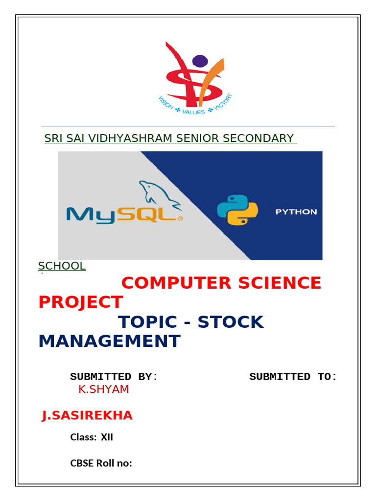 12THCOMPLETE PROJECT Stock | PDF | Usability | Databases
