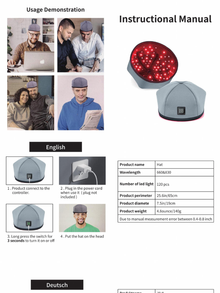 Infrared Hair Growth Cap | PDF