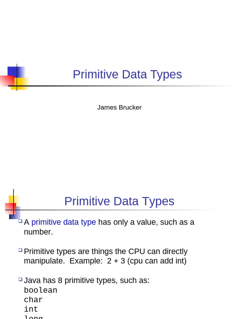 03 Primitive Datatypes | PDF | Integer (Computer Science) | Data Type