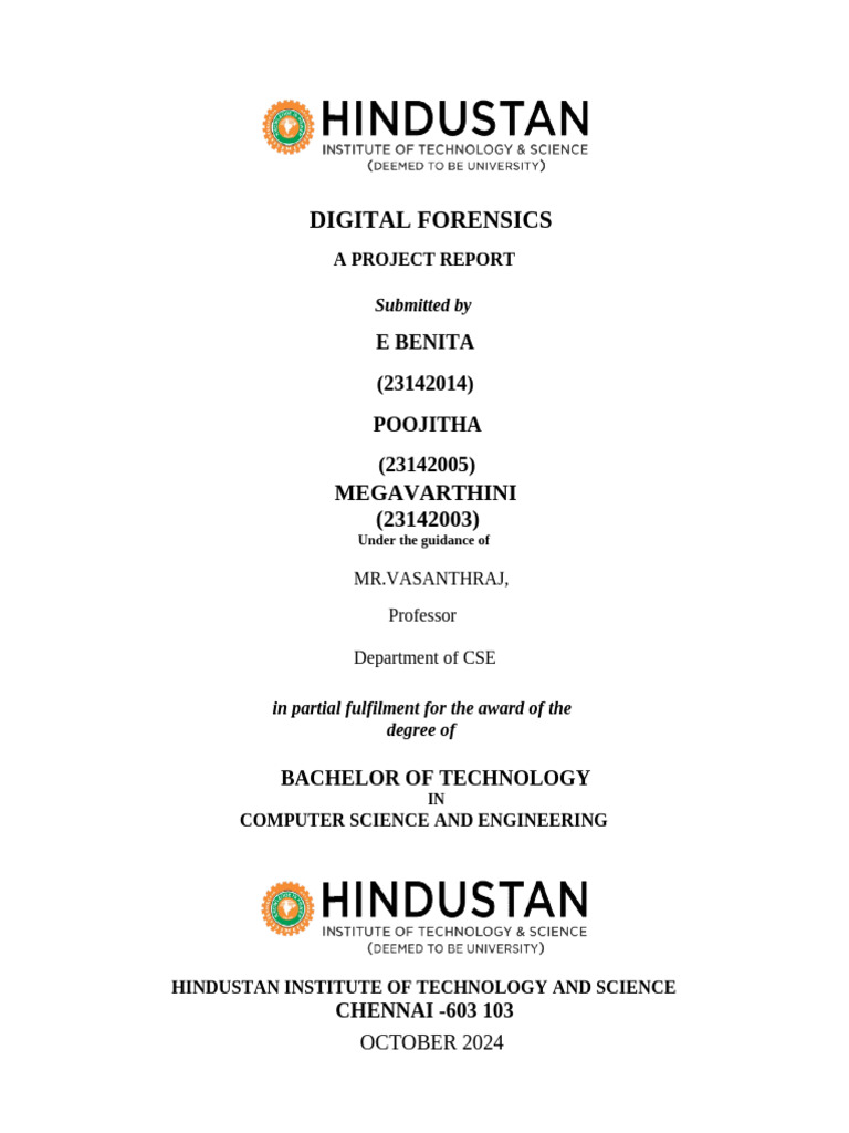Digital Forensics Project Report | PDF | Digital Forensics | Computer ...