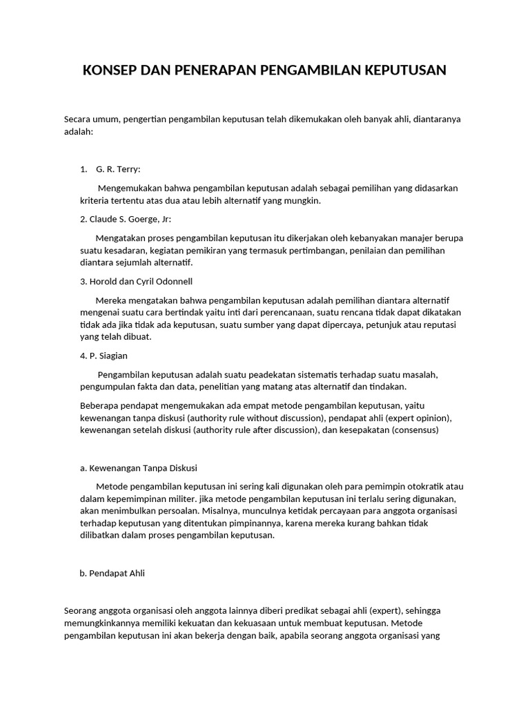 Pengambilan Keputusan Manajerial | PDF | Karier & Perkembangan