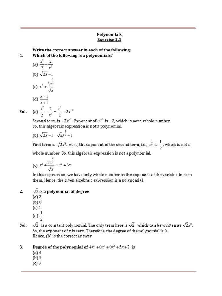 ch2 | PDF | Polynomial | Mathematical Objects