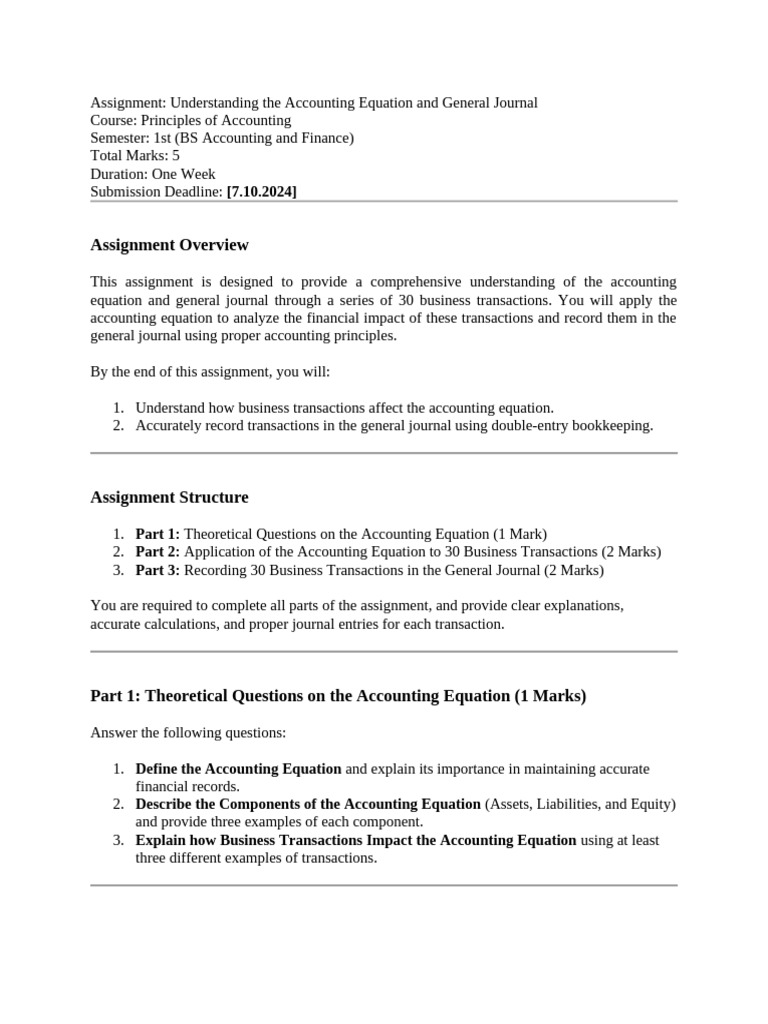 PoA-Assignment-1-30092024-093152am 6 | PDF | Debits And Credits ...