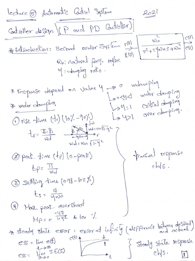 Lecture-5 P and PD Controller | PDF