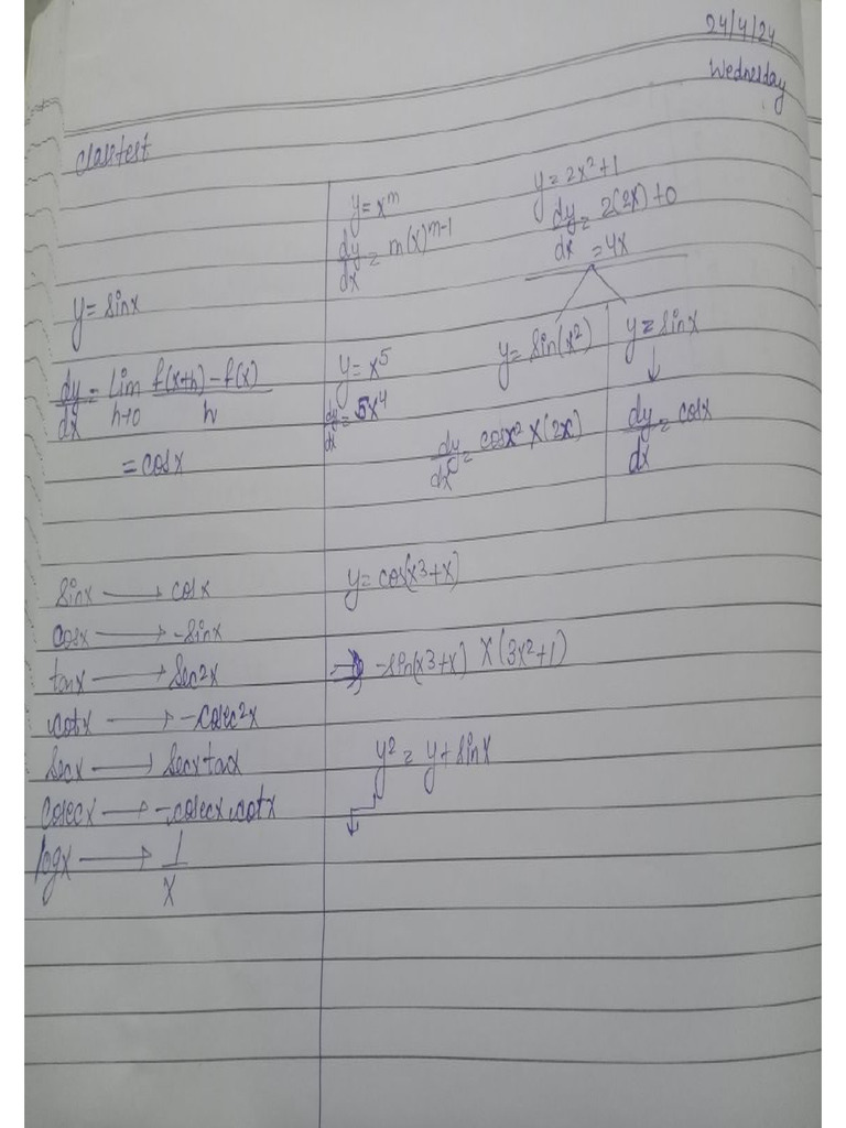 Differentiation Class12 | PDF