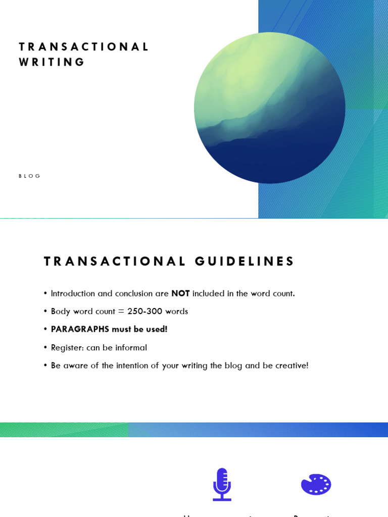 Transactional Writing - Blog | PDF