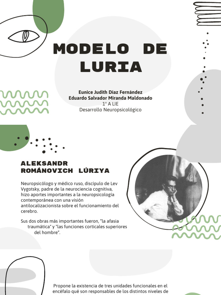 Presentación Modelo de Luria | PDF | Cerebro | Corteza cerebral