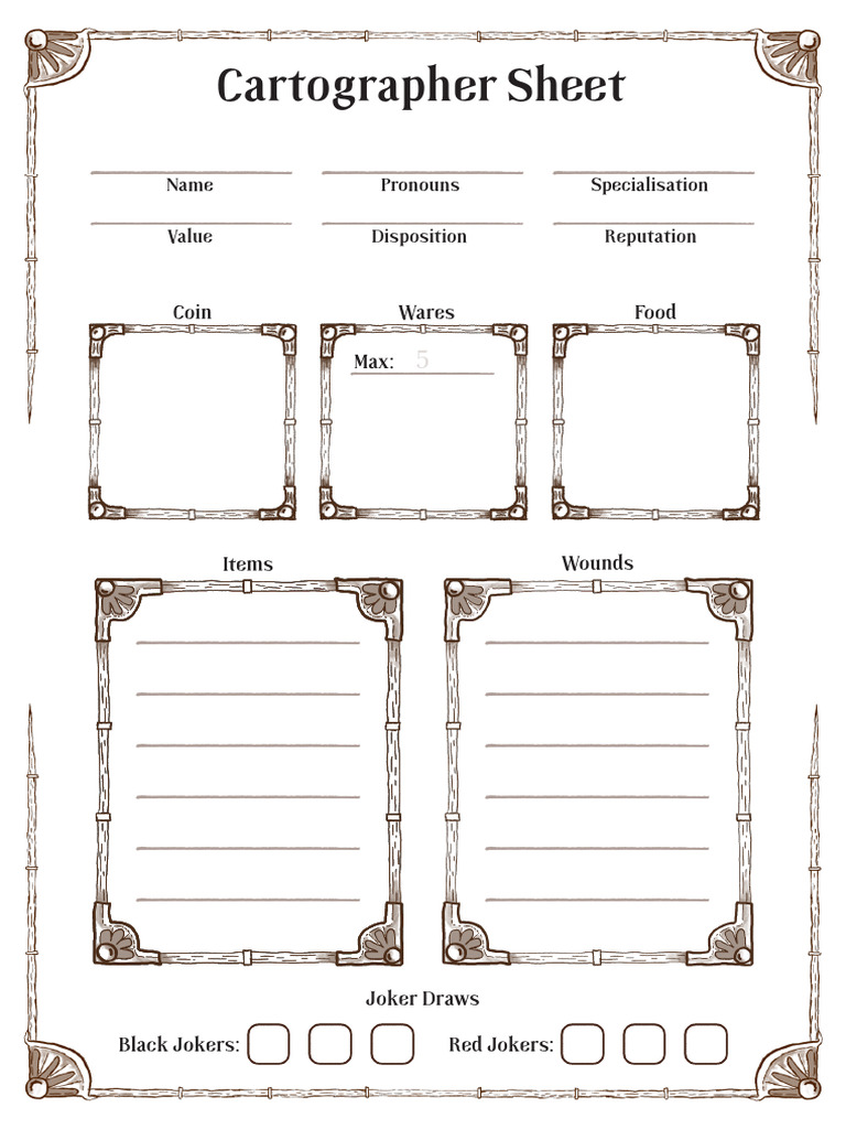 Cartographer RPG Character Sheet | PDF