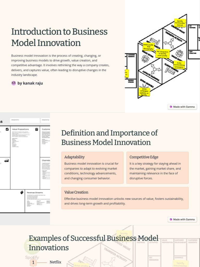 Introduction To Business Model Innovation | PDF | Business Model ...