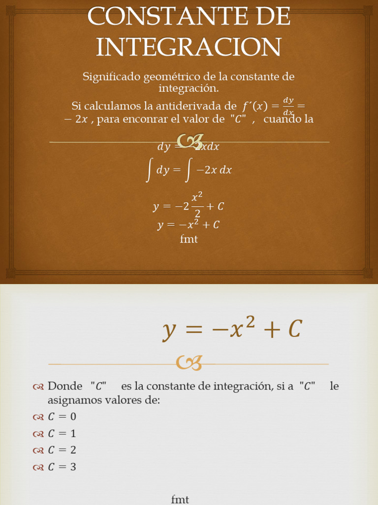 Constante de Integración: Significado y Cálculo | PDF | Integral ...