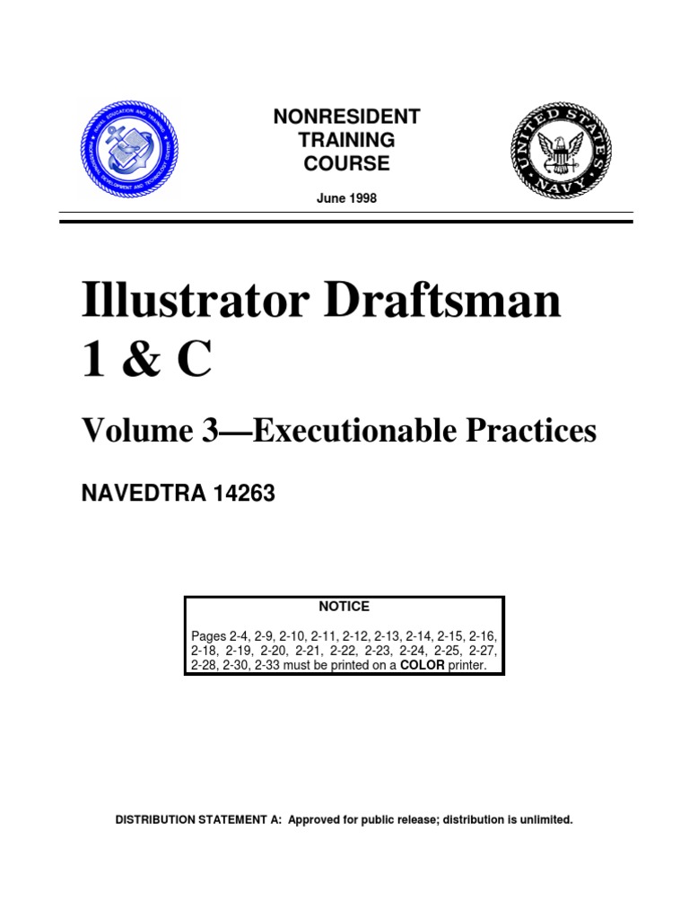 US Navy Course NAVEDTRA 14263 Illustrator Draftsman 1 & C Vol 3 ...