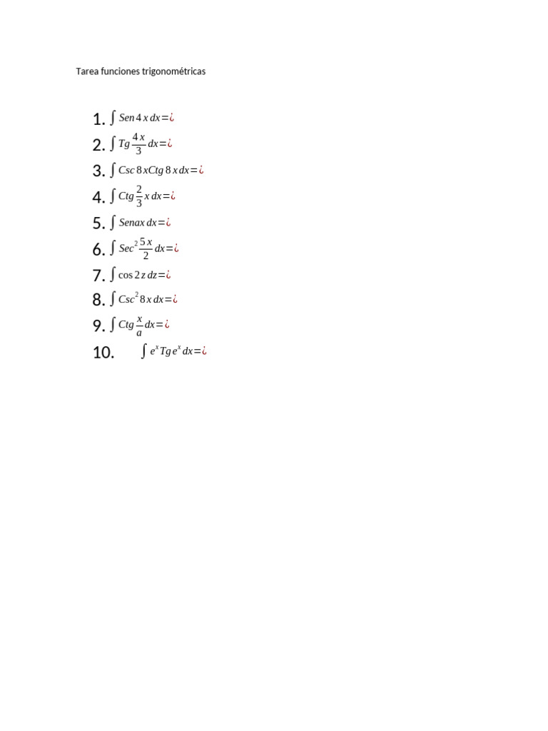 Tarea Funciones Trigonométricas | PDF
