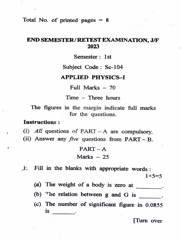 Physics-2023AAAA | PDF | Force | Weight