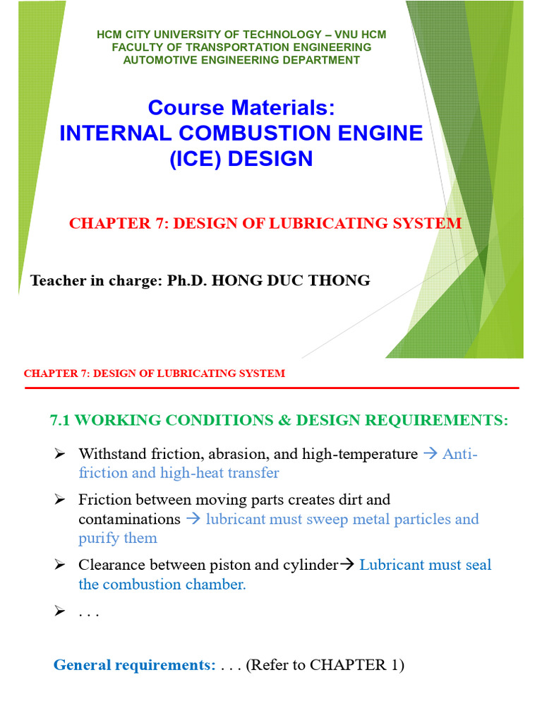 7a-Chapter 7-Design of Lubricating System | PDF | Pump | Bearing (Mechanical)