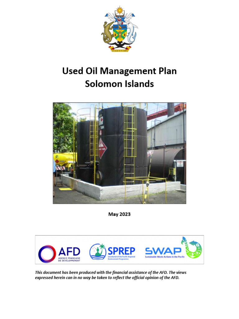 Solomons Used Oil Project MGT Plan Final 1 | PDF | Waste | Polycyclic ...