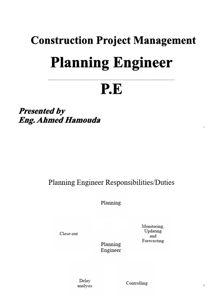 Planning Engineer | PDF