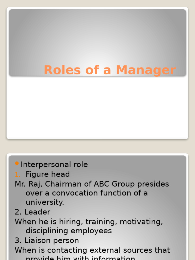 Key Roles of a Manager Explained | PDF | Career & Growth