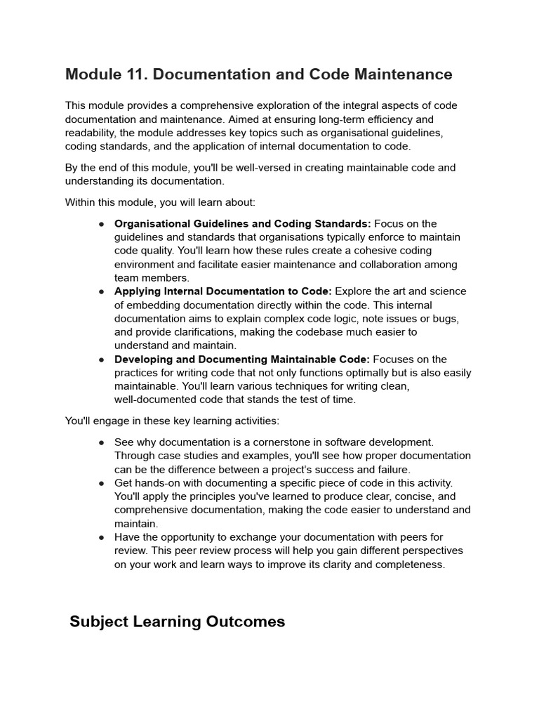 Documentation and Code Maintenance | PDF | Computer Programming ...