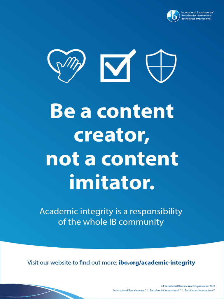 Academic Integrity Poster | PDF | Finance & Money Management