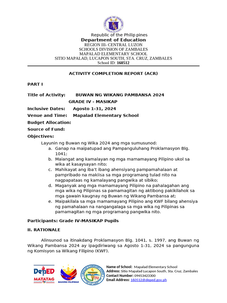 Buwan NG Wika-2024 - Narrative | PDF